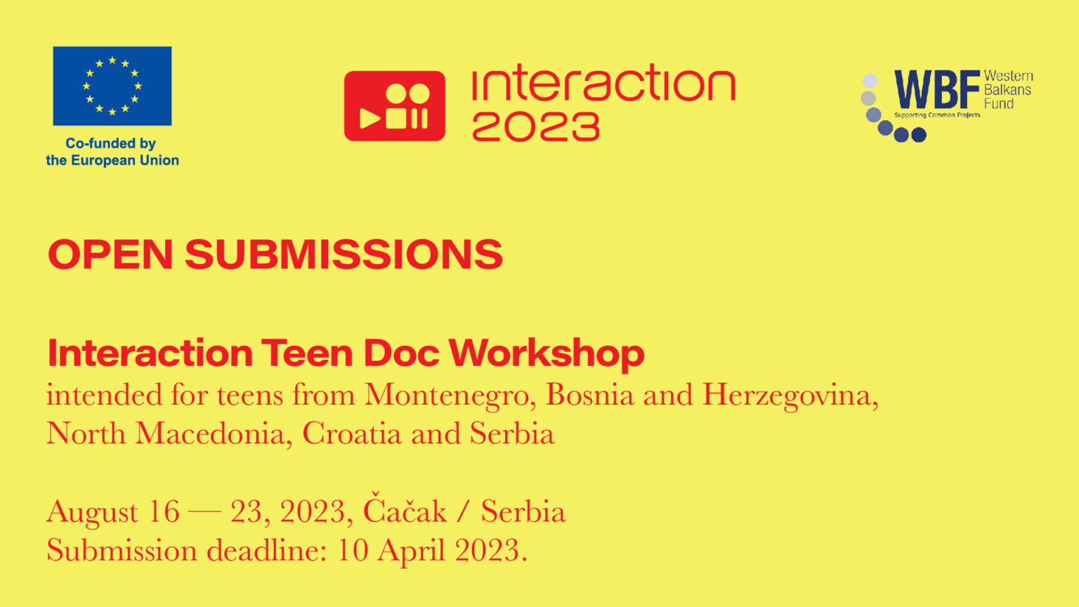 Open Call for the Teen Doc Workshop – Interaction